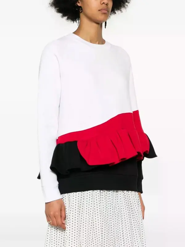 IOANA CIOLACU Pavlova Color-block Sweatshirt - White