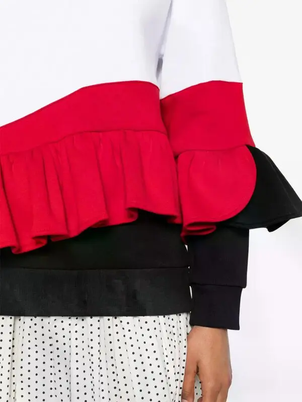 IOANA CIOLACU Pavlova Color-block Sweatshirt - White