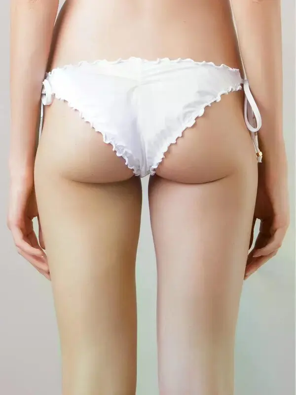 AMIR SLAMA Ruffled Trim Bikini Bottom