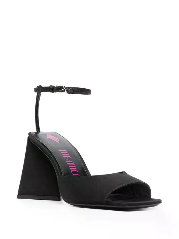Attico Piper 85mm Satin Sandals - Black