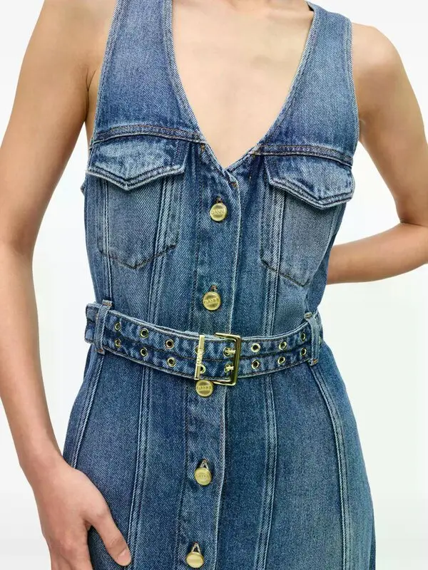 GANNI Denim Maxi Dress