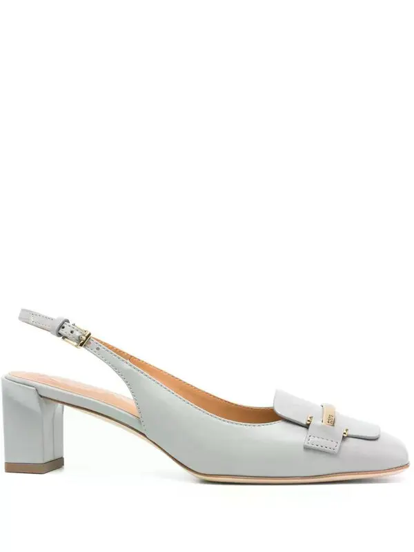 TOD'S 50mm Logo-engraved Slingback Pumps - Grey