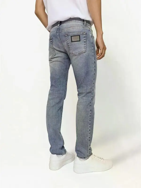 Dolce & Gabbana Distressed Stretch-cotton Skinny Jeans