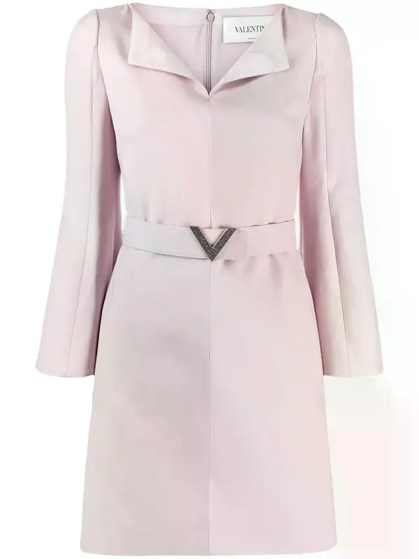 Valentino Garavani V Pavé Belted Dress
