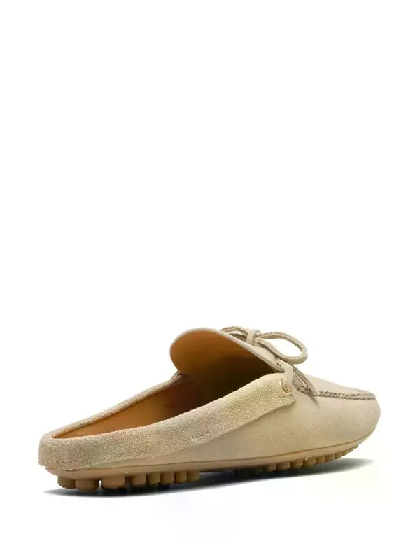 Car Shoe Bow Suede Slippers