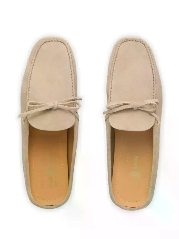 Car Shoe Bow Suede Slippers