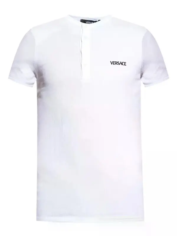 Versace Embroidered Logo Undershirt - White