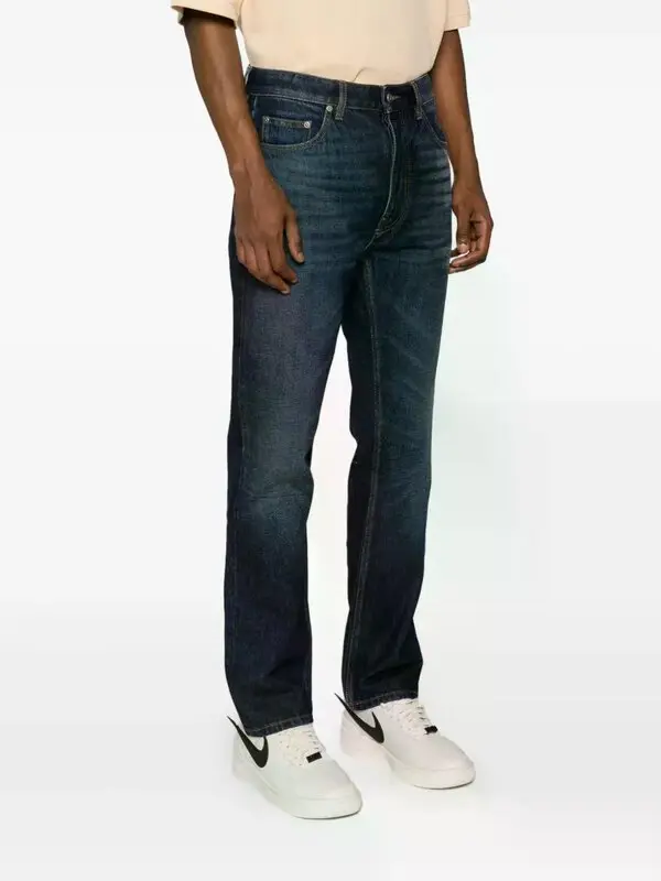 Palm Angels Mid-rise Straight-leg Jeans
