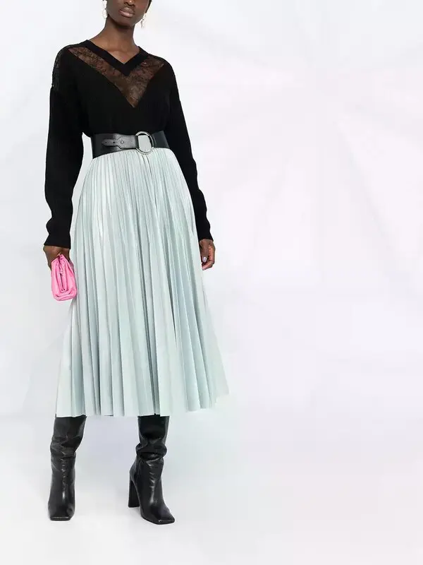 Valentino Garavani Lace-embellished V-neck Jumper