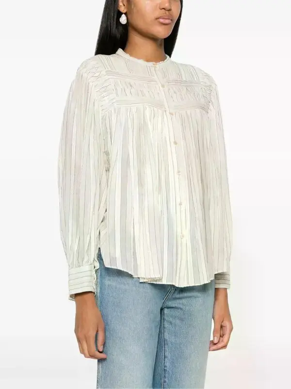 MARANT ETOILE Plalia Striped Voile Blouse