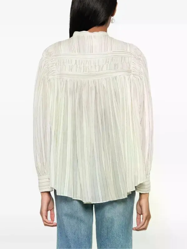 MARANT ETOILE Plalia Striped Voile Blouse