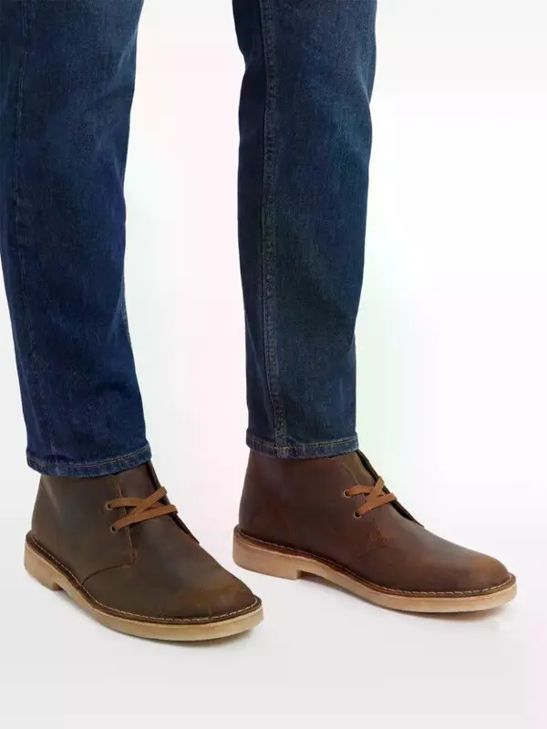 Clarks Leather Desert Boots - Brown