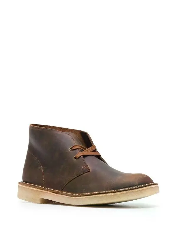 Clarks Leather Desert Boots - Brown