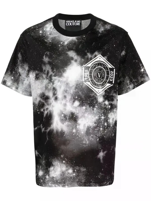 Versace Logo Tie-dye T-shirt
