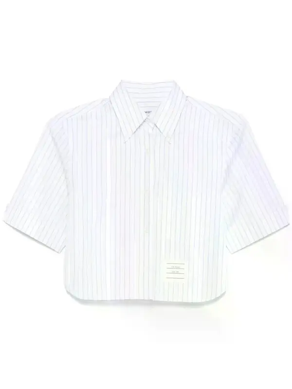 Thom Browne Striped Cropped Shirt