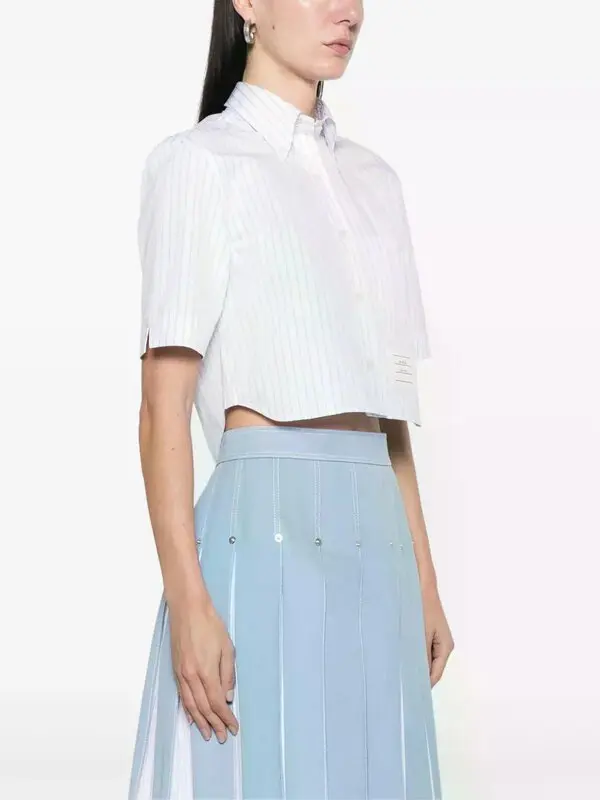 Thom Browne Striped Cropped Shirt