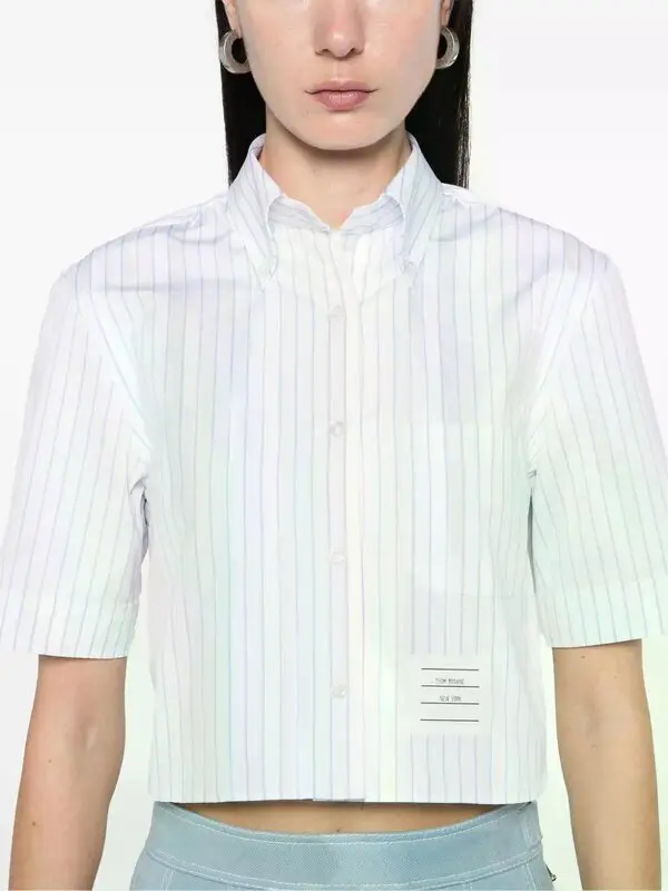 Thom Browne Striped Cropped Shirt