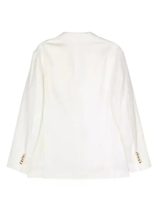 Brunello Cucinelli Single-breasted Twill Blazer - Neutrals