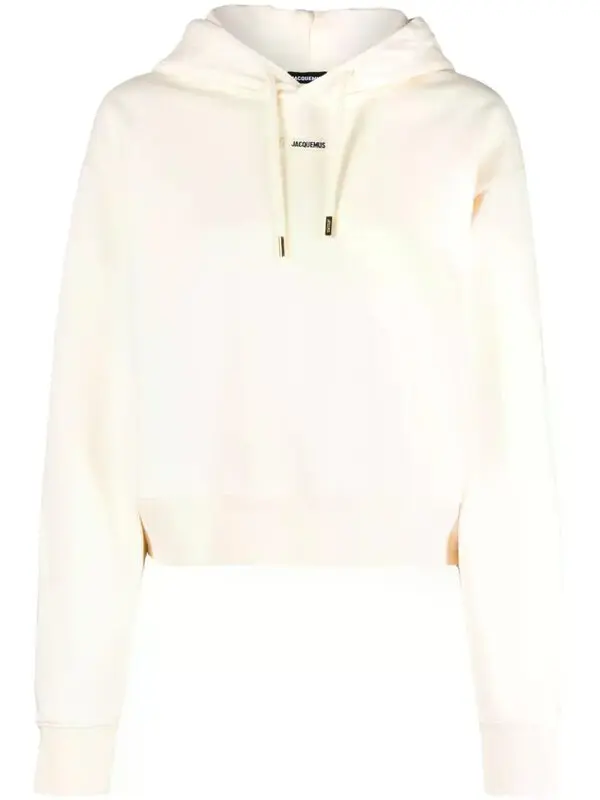 Jacquemus Cropped Hoodie - Neutrals