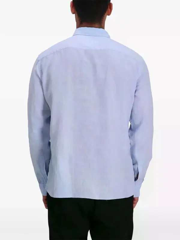 BOSS Logo-embroidered Shirt - Blue