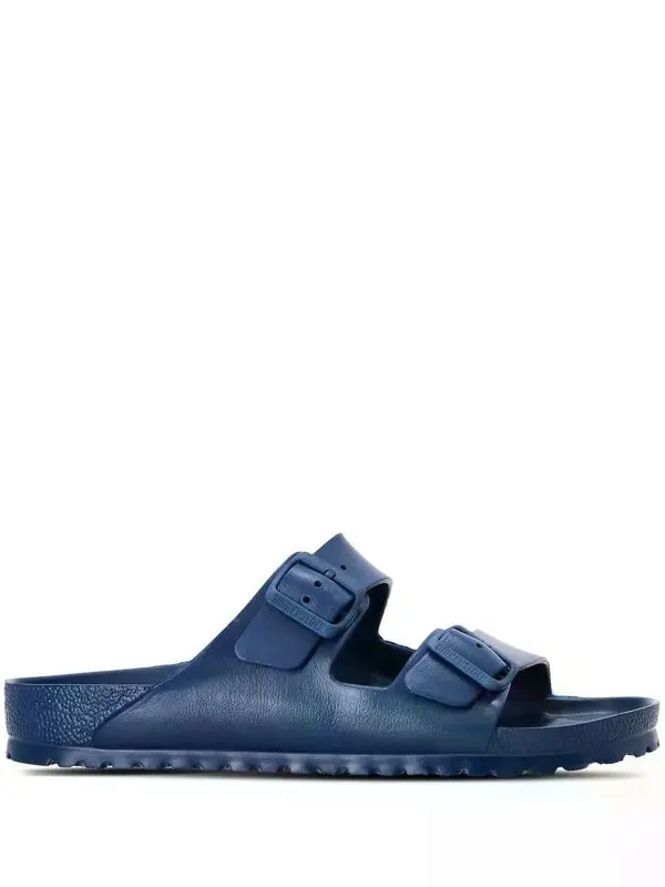 BIRKENSTOCK Arizona Buckle-detail Slides - Blue