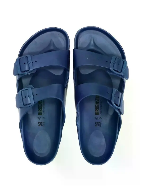 BIRKENSTOCK Arizona Buckle-detail Slides - Blue