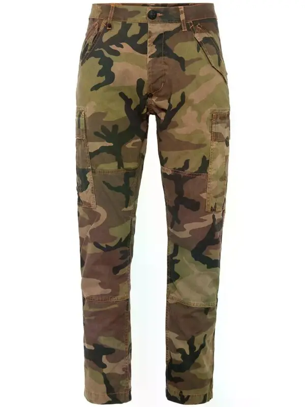 Philipp Plein Camouflage Cargo Trousers