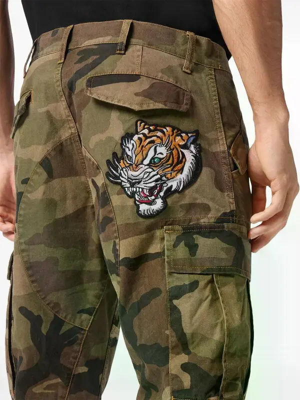 Philipp Plein Camouflage Cargo Trousers