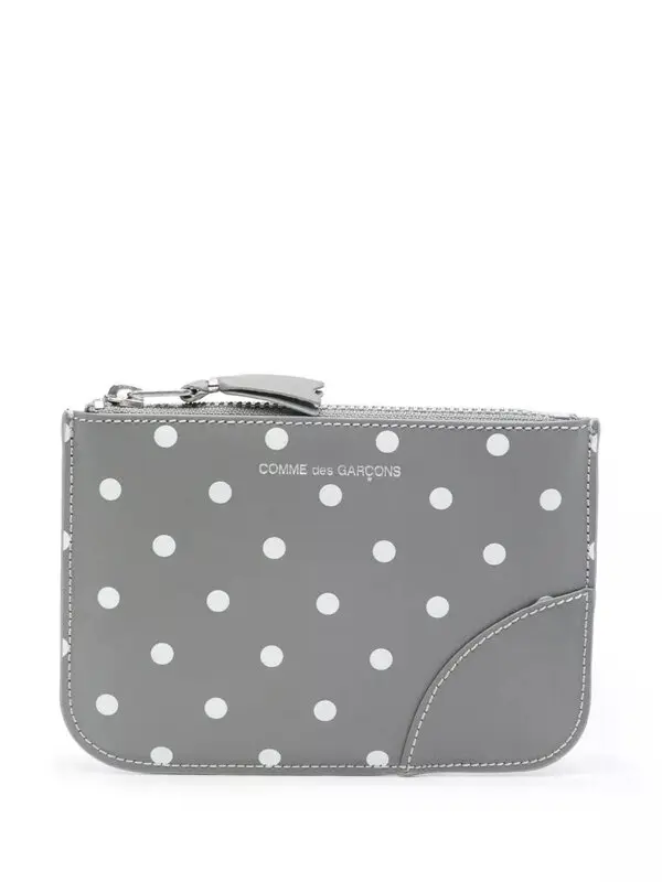 Comme Des Garçons Polka Dot Printed Calf Leather - Grey