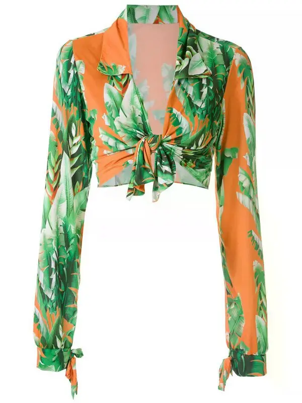 AMIR SLAMA Printed Crop Top