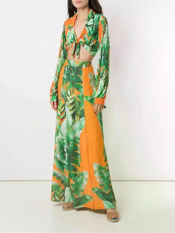 AMIR SLAMA Printed Crop Top