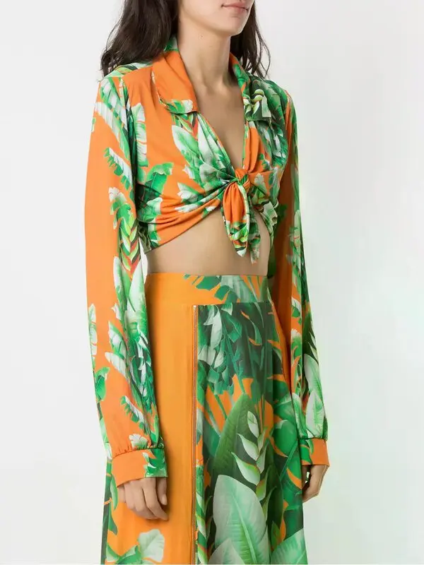 AMIR SLAMA Printed Crop Top