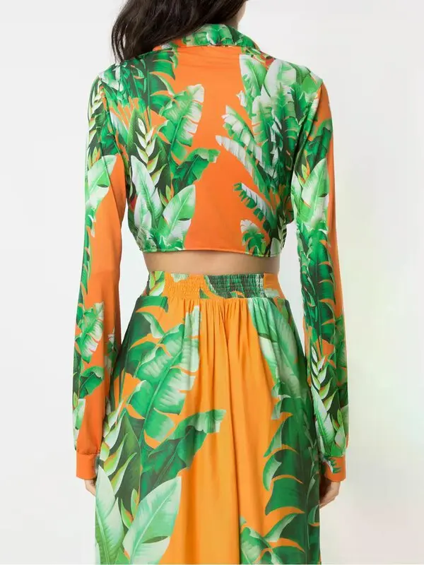 AMIR SLAMA Printed Crop Top