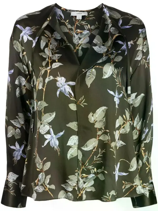 Vince Bellflower Silk Blouse