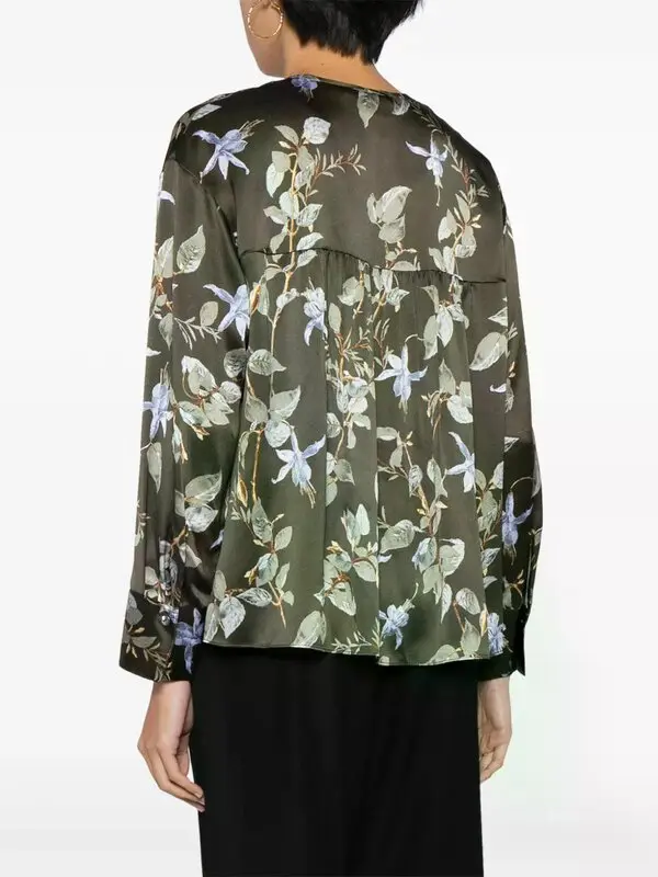 Vince Bellflower Silk Blouse