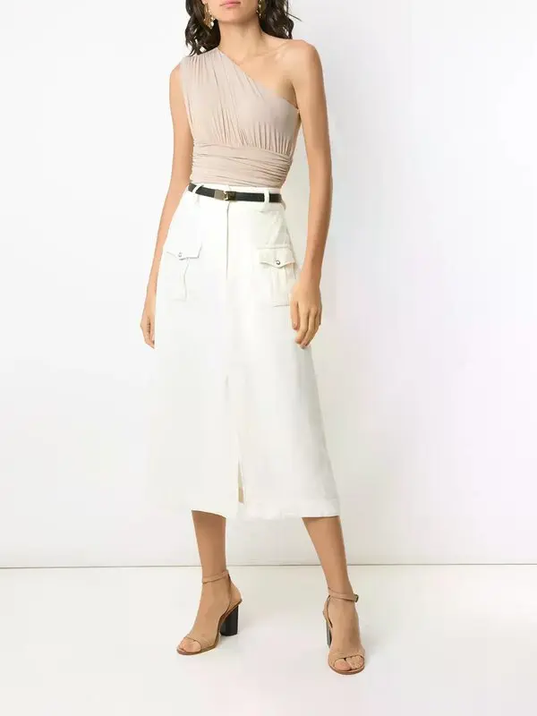 AMIR SLAMA Ruched Panel Body Top