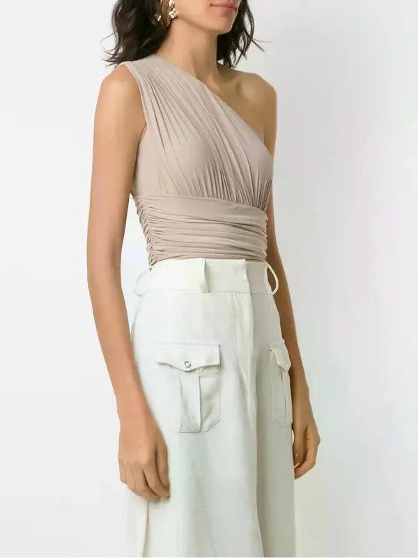 AMIR SLAMA Ruched Panel Body Top