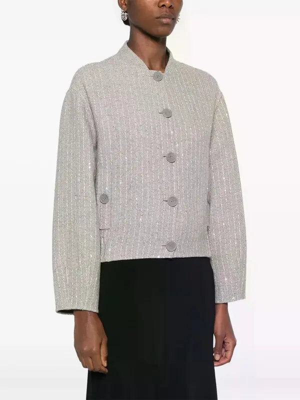 TWINSET Sequinned Bomber Jacket