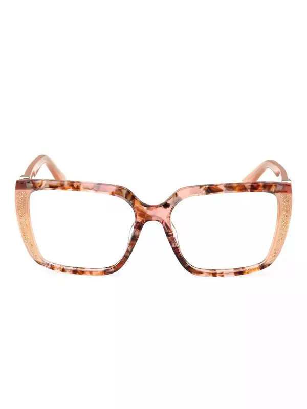 Guess Square Frame Eyeglasses - Orange