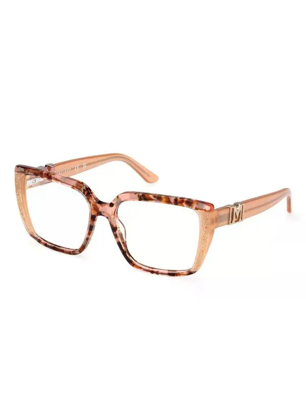 Guess Square Frame Eyeglasses - Orange