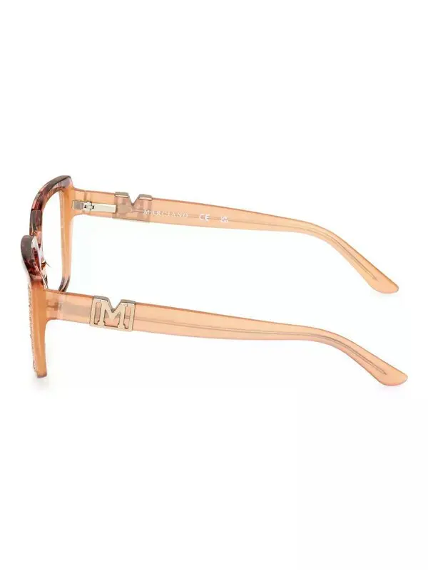 Guess Square Frame Eyeglasses - Orange