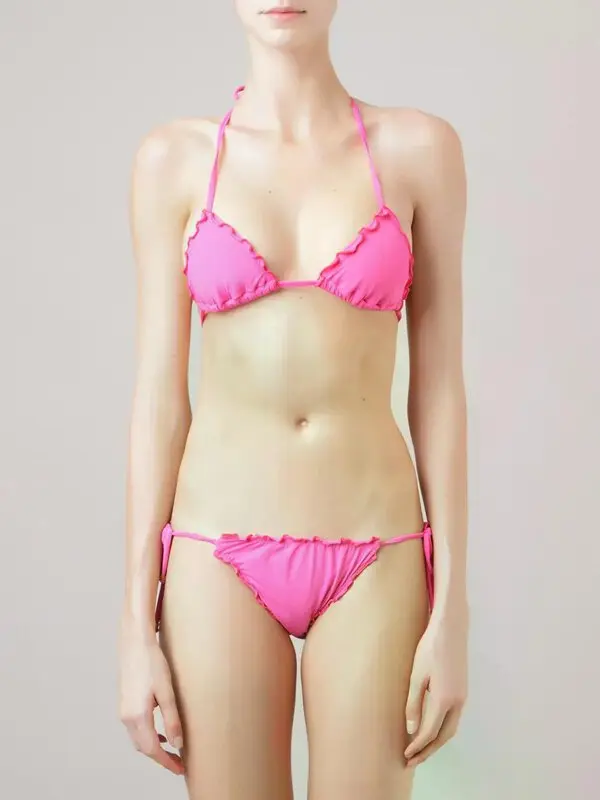 AMIR SLAMA Ruffle-trimmed Bikini Bottom