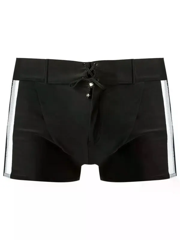AMIR SLAMA Mesh Panelled Swim Trunks - Black