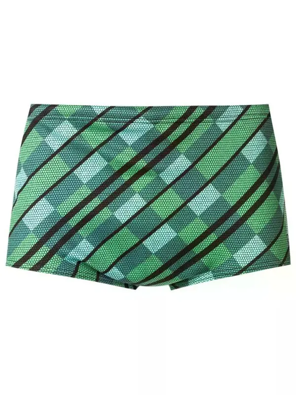 AMIR SLAMA Printed Swim Trunks - Green