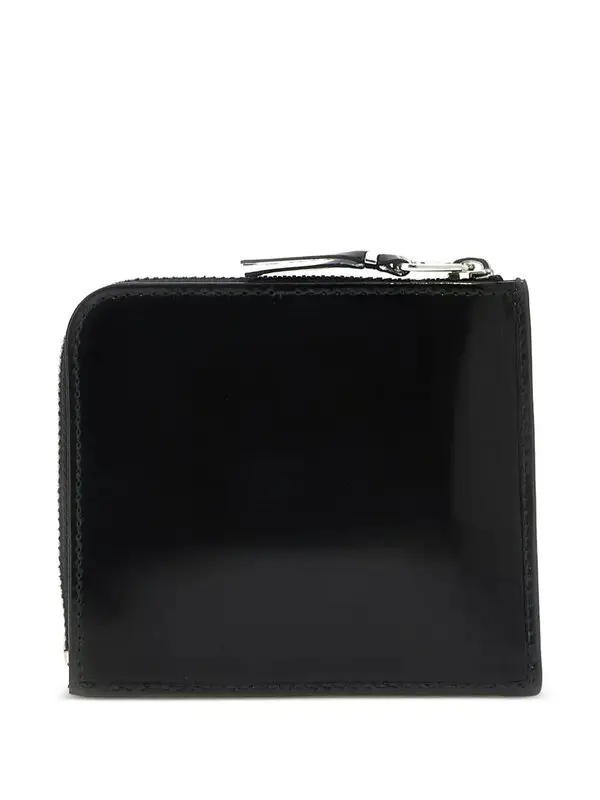 Comme Des Garçons Glossy Half-zip Wallet - Black