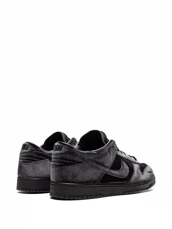 Nike X Dover Street Market Dunk Low Triple Velvet Sneakers - Black
