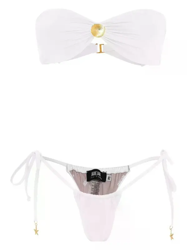 AMIR SLAMA X Jade Picon Draped-detail Bikini Set - White