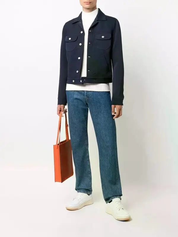 COURREGES Twill Trucker Jacket - Blue
