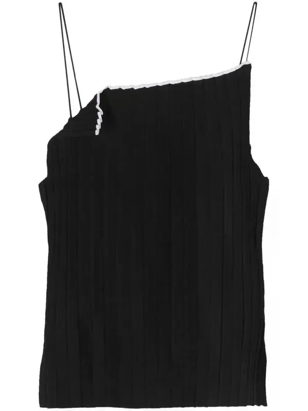 Jacquemus Pleated Tank Top - Black