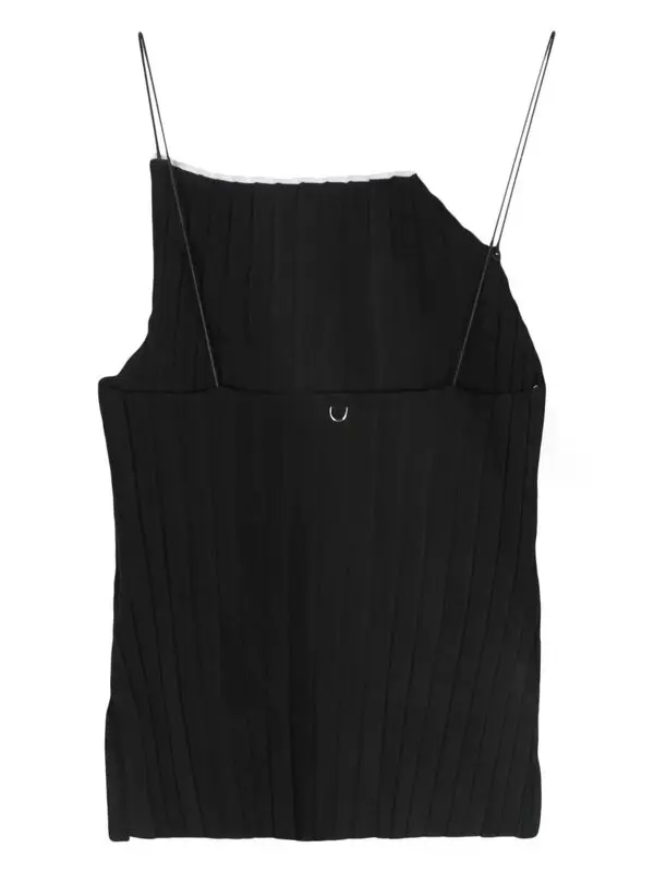 Jacquemus Pleated Tank Top - Black